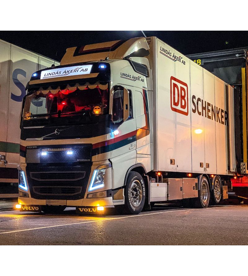 Double burner - Omnius - 5" - 12.6cm - Klar - Amber - 24V