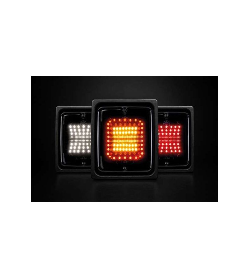 Tail light - Strands - IZE Dark Knight - Square - 11cm