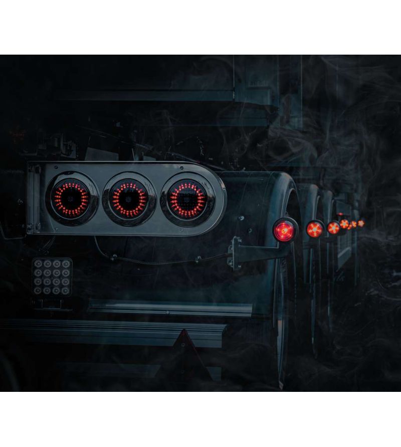 Tail light - Strands - IZE Dark Knight - Round - 15cm