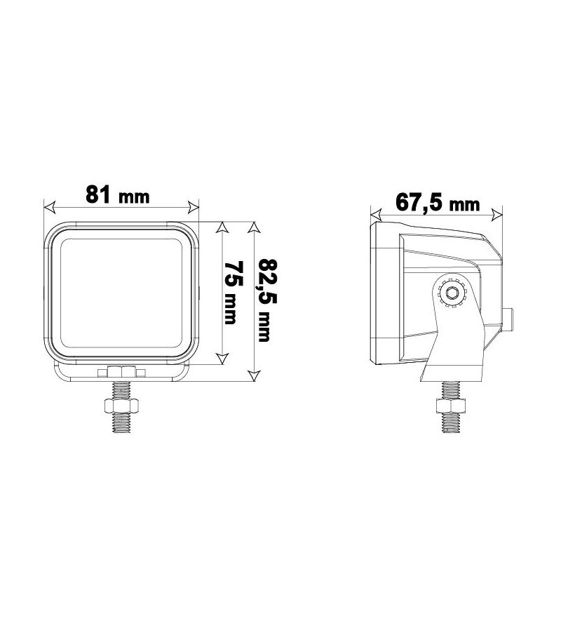 Work light - Ledson - Vega F - 3.2" - 8.1cm - smoke - Work...