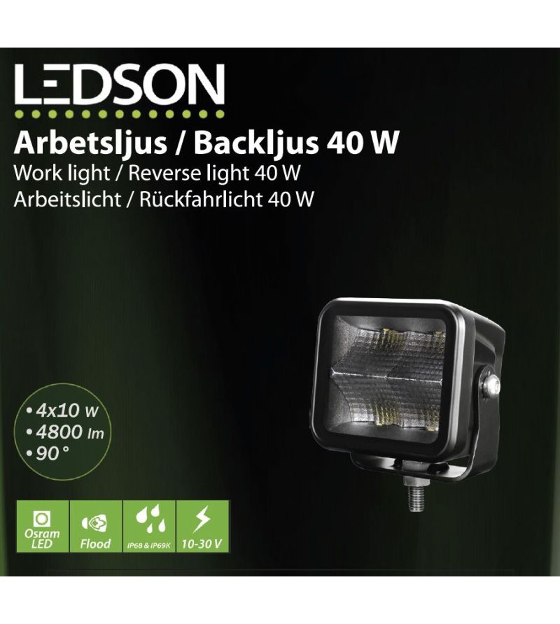Work light - Ledson - Vega F - 3.2" - 8.1cm - smoke - Work / Scene