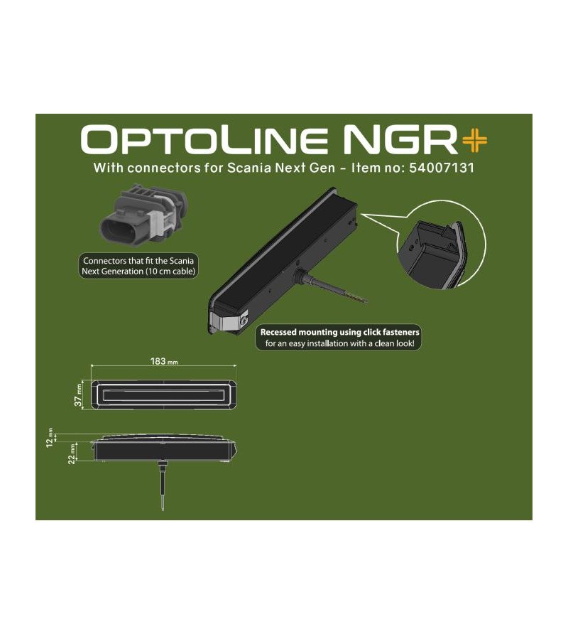 Markeringslicht - Ledson - Optoline NGR+ - 7.2" - 18.3cm