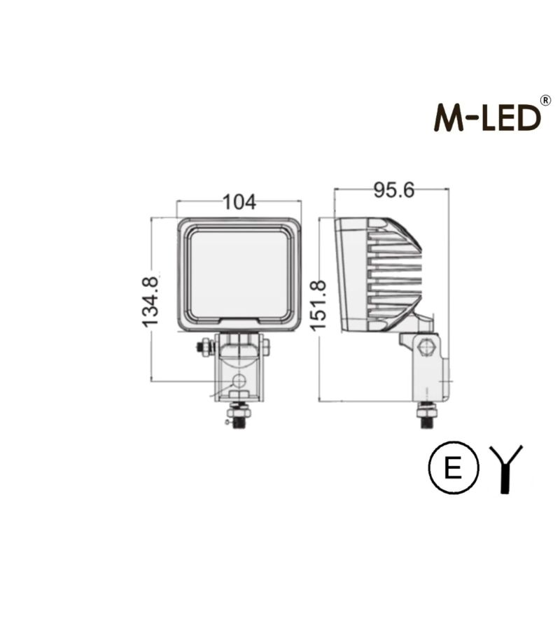 Work light - M-Led - HD - 4.1" - 10.4cm - Work / Scene