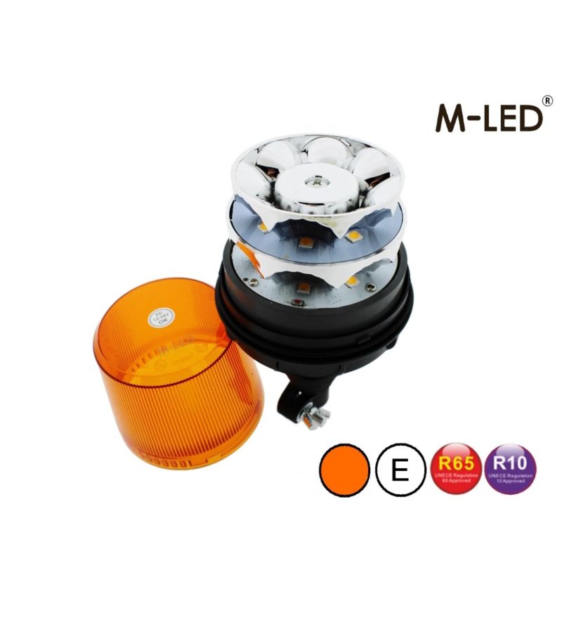 Beacon - M-Led - 5.1" - 13cm - Amber - 4 flash patterns
