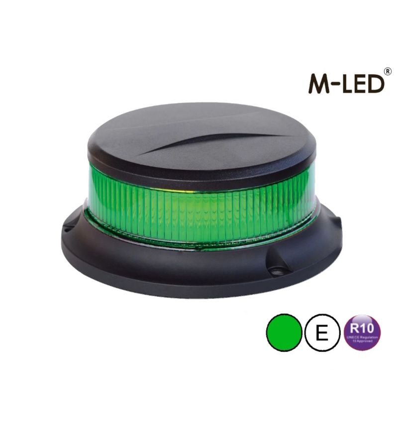 Varningsljus - M-Led - Magnetisk - 4.4" - 11.2cm - Grön