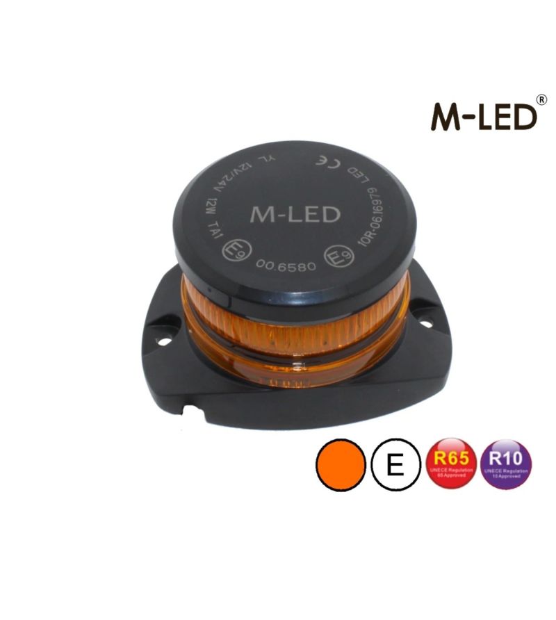 Beacon - M-Led - Mini - 4" - 10.2cm - Amber - Magnetic - 6...