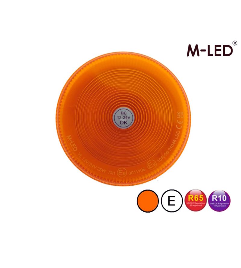 Beacon - M-Led - 6.7" - 17.1cm - Amber - 8 flash patterns...