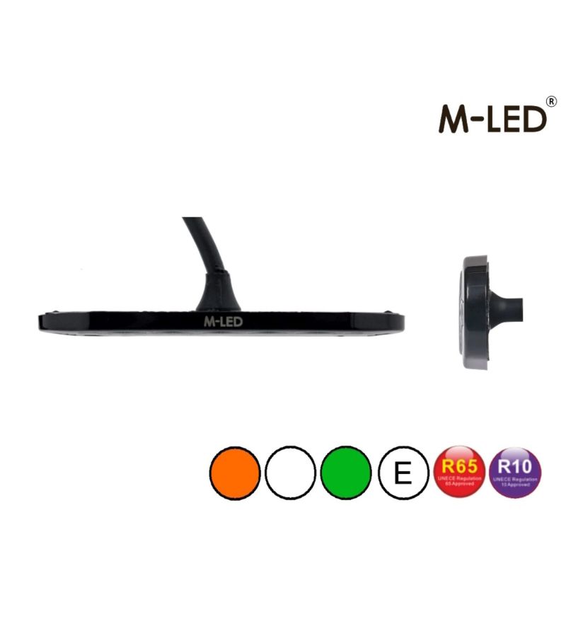 Warning light - M-Led - 4.6" - 11.8cm - Clear - Tricolor