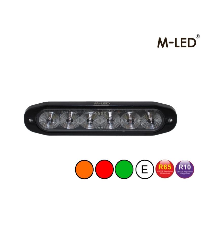 Flitser - M-Led - 4.6" - 11.8cm - Helder - Driekleurig