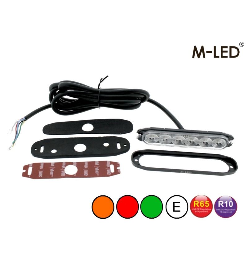 Flitser - M-Led - 4.6" - 11.8cm - Helder - Driekleurig