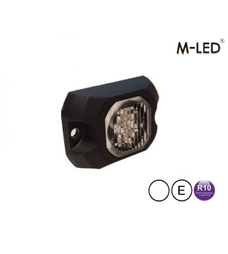 Warning light - M-Led - HideAway - 2.2" - 5.5cm - Clear