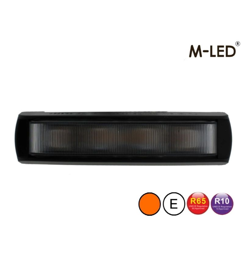 Warning light - M-Led - 5.5" - 14cm - Clear - Wide angle
