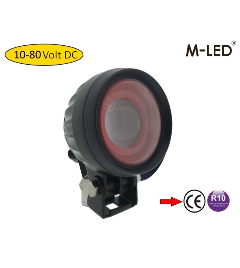 Work light - M-Led - 3.5" - 9cm - Arrow Safety Light - Red...