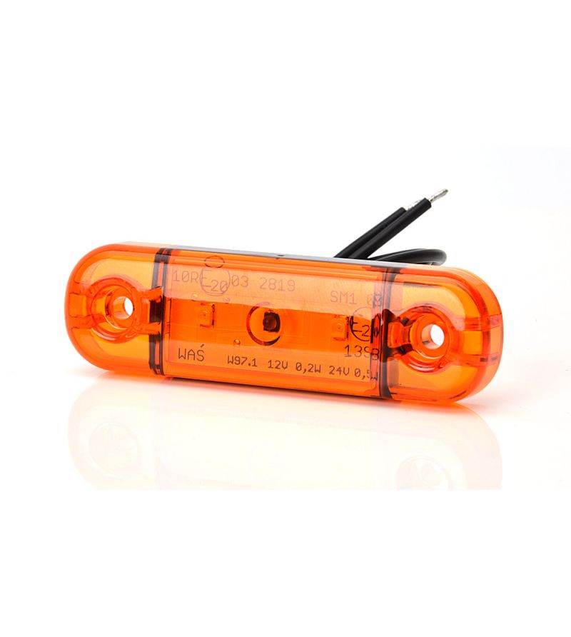 Marker Light - WAS - W97.1 - 3.3" - 8.4cm - Amber - 12V-24V